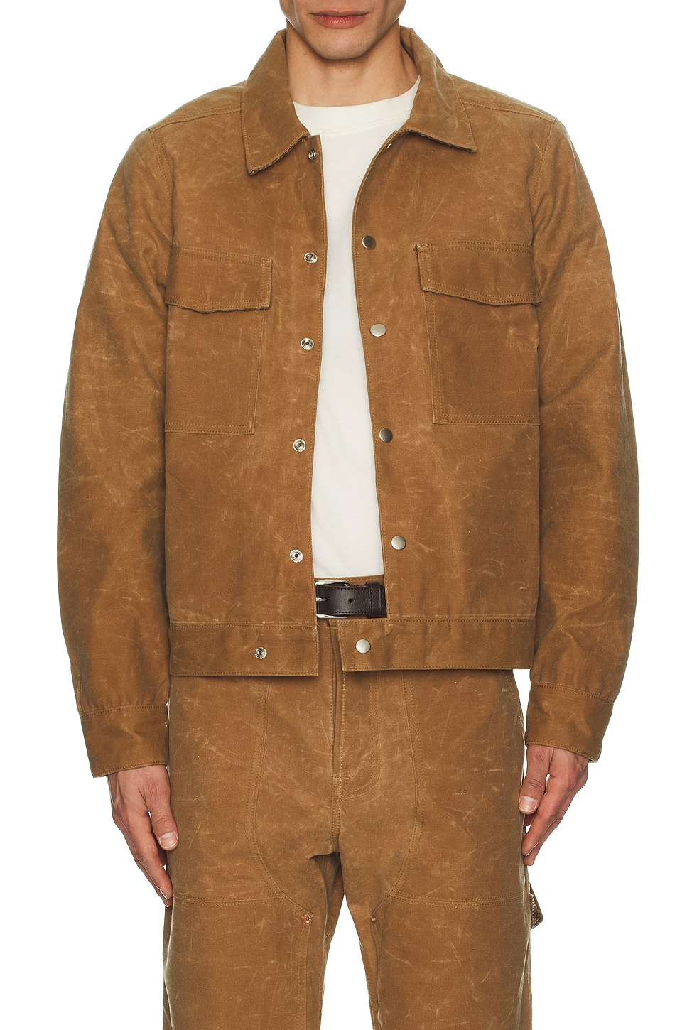 BTFL STUDIO Waxed Jacket in Tobacco | REVOLVE