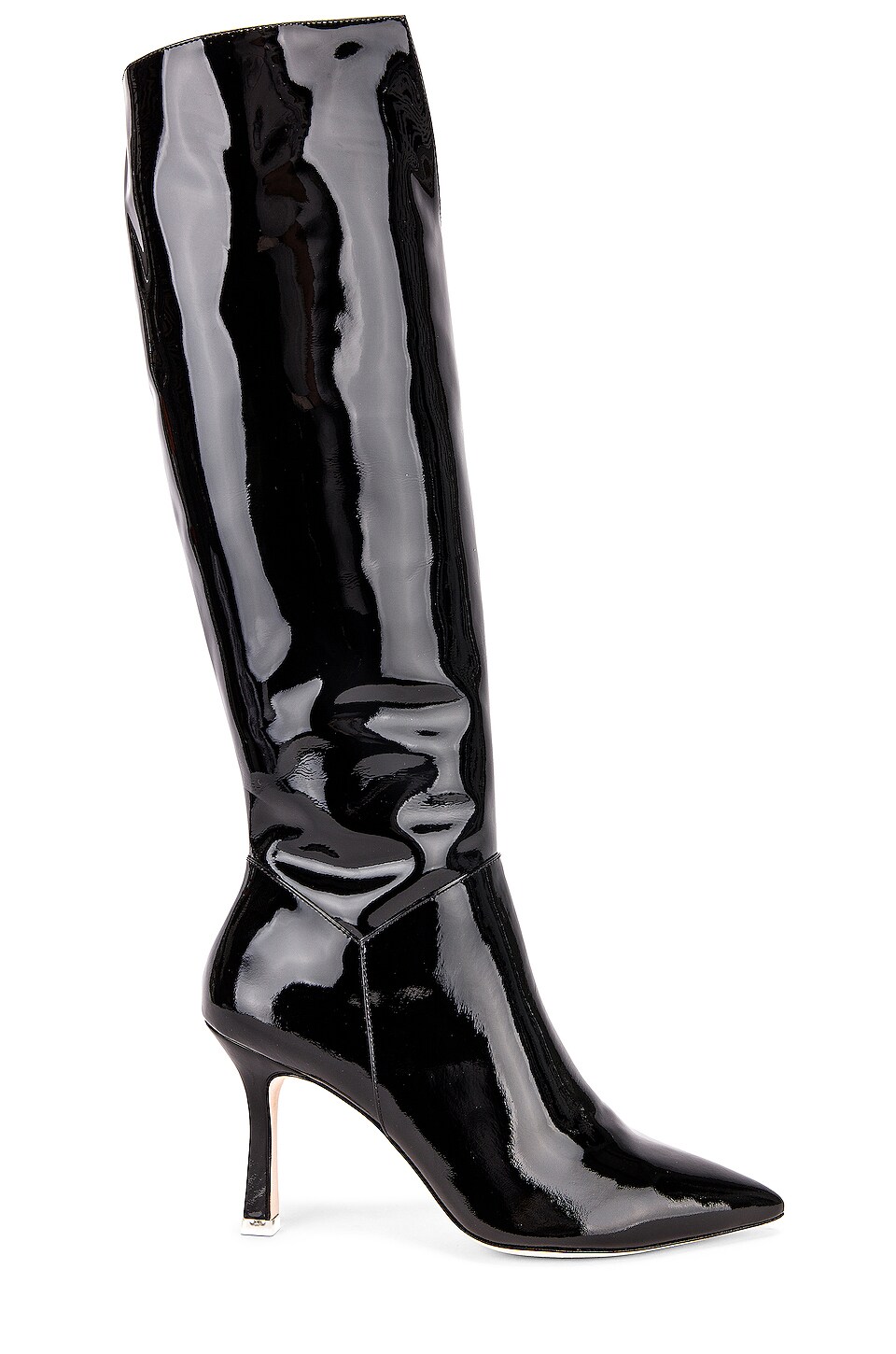 BLACK SUEDE STUDIO Megan Boot in Black Patent | REVOLVE