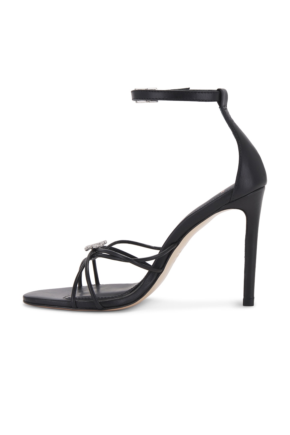 BLACK SUEDE STUDIO Electra 100 Heel in Black Nappa | REVOLVE