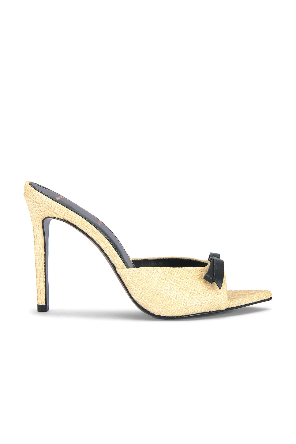 BLACK SUEDE STUDIO Brea Bow Mule in Raffia | REVOLVE