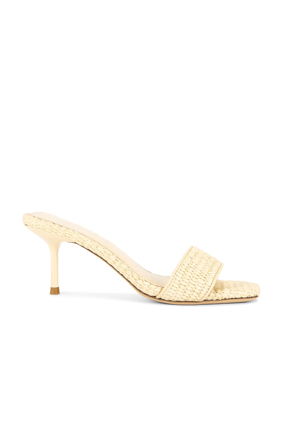 BLACK SUEDE STUDIO Poppy 65 Mule in Crotchet Natural Raffia | REVOLVE