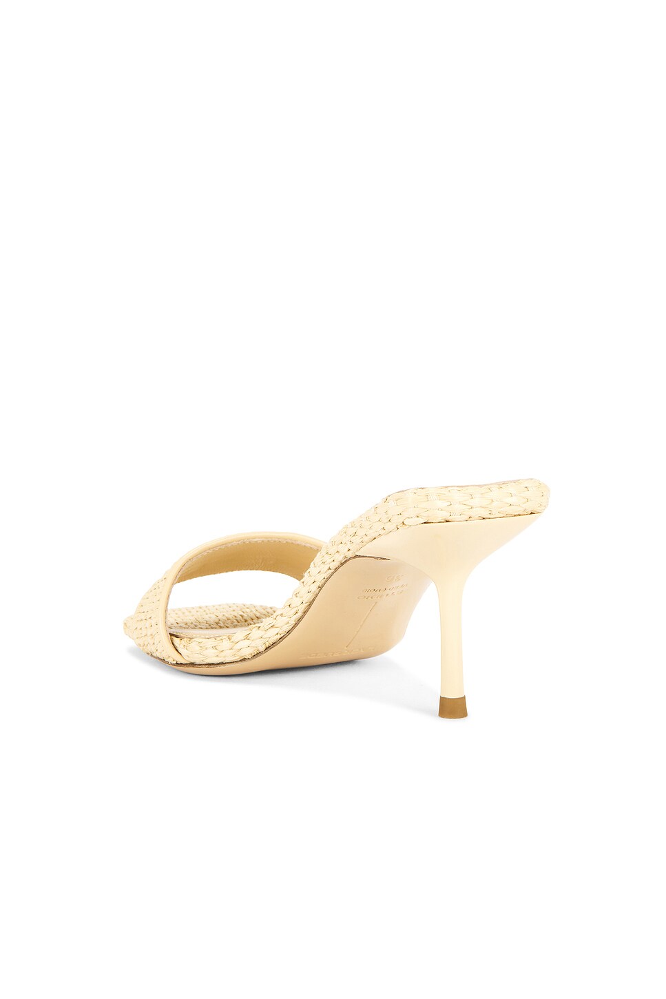 BLACK SUEDE STUDIO Poppy 65 Mule in Crotchet Natural Raffia | REVOLVE