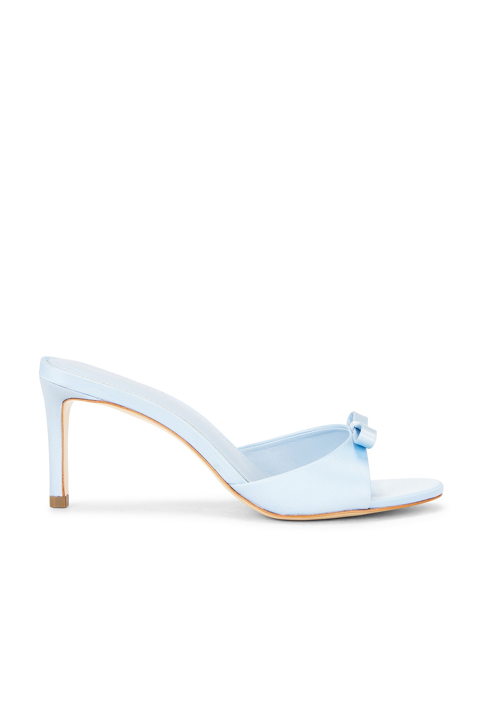 BLACK SUEDE STUDIO Albie 65 Mule in Blue Fog Satin | REVOLVE