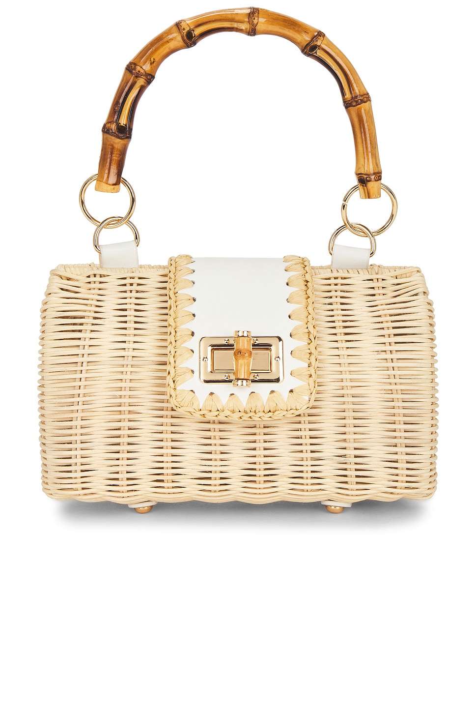 BTB Los Angeles Mason Bamboo Clutch in Natural | REVOLVE