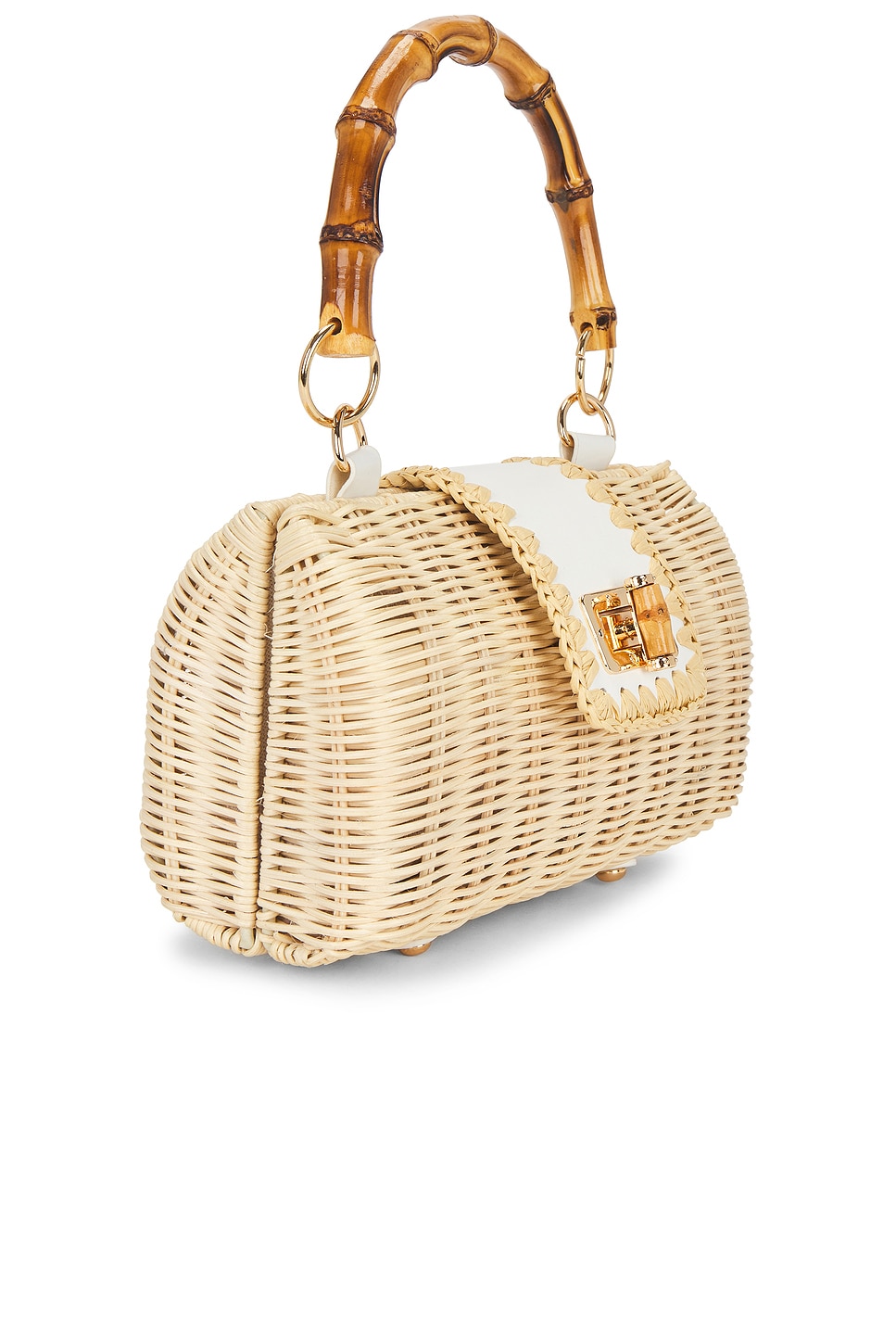 BTB Los Angeles Mason Bamboo Clutch in Natural | REVOLVE