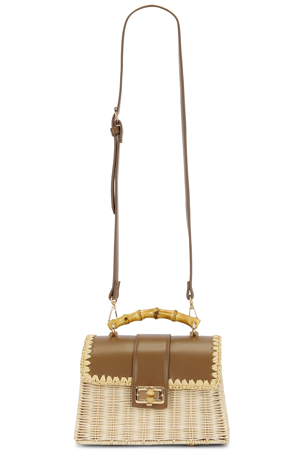 BTB Los Angeles Debon Bag in Chocolate & Natural | REVOLVE