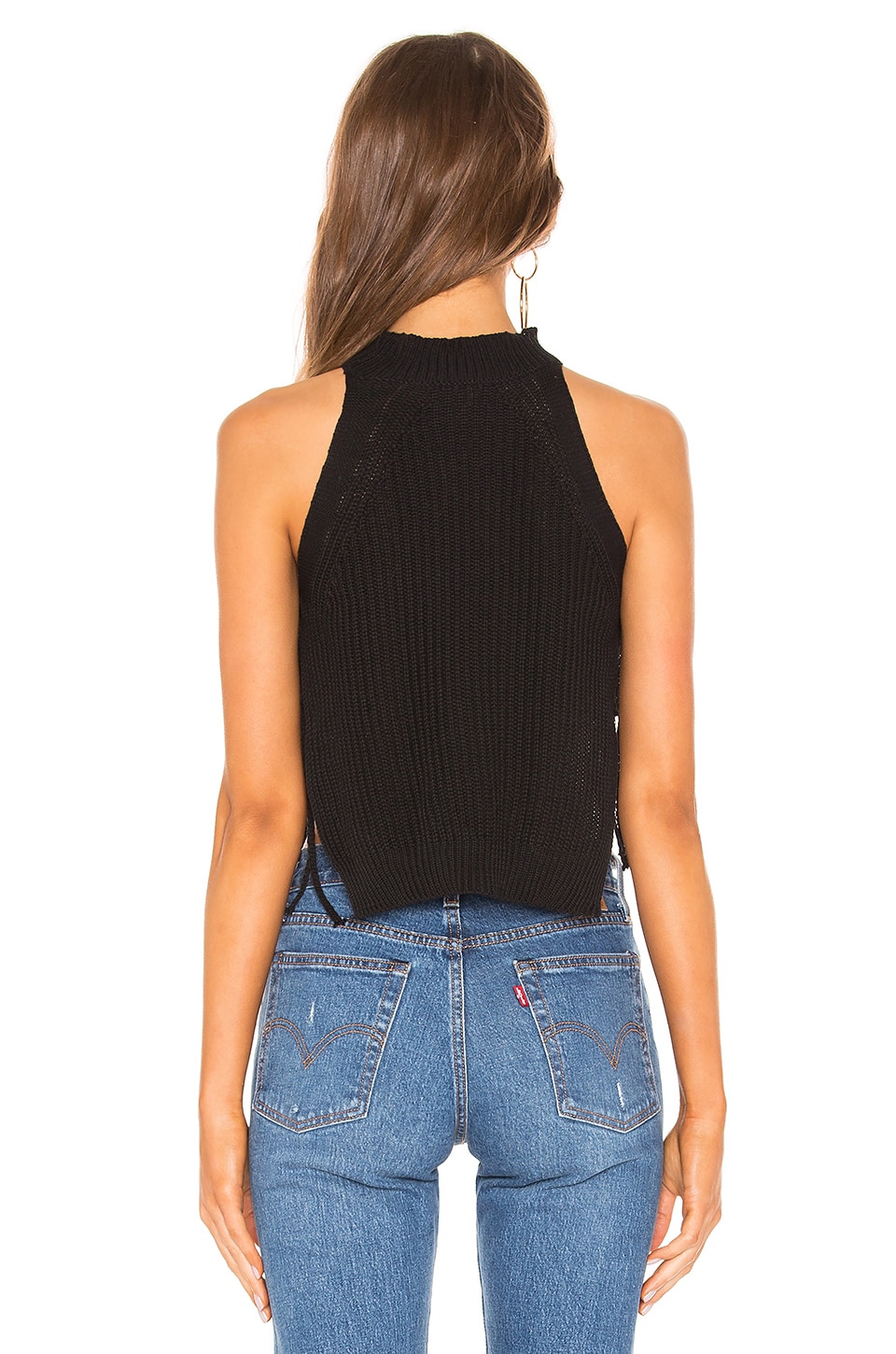 superdown Sena Side Tie Top in Black | REVOLVE