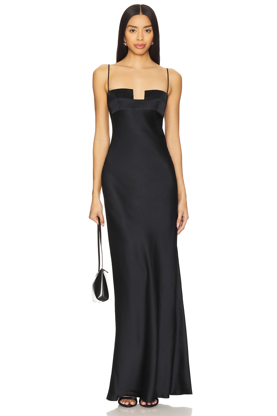 Bevza Square Bra Dress in Black | REVOLVE