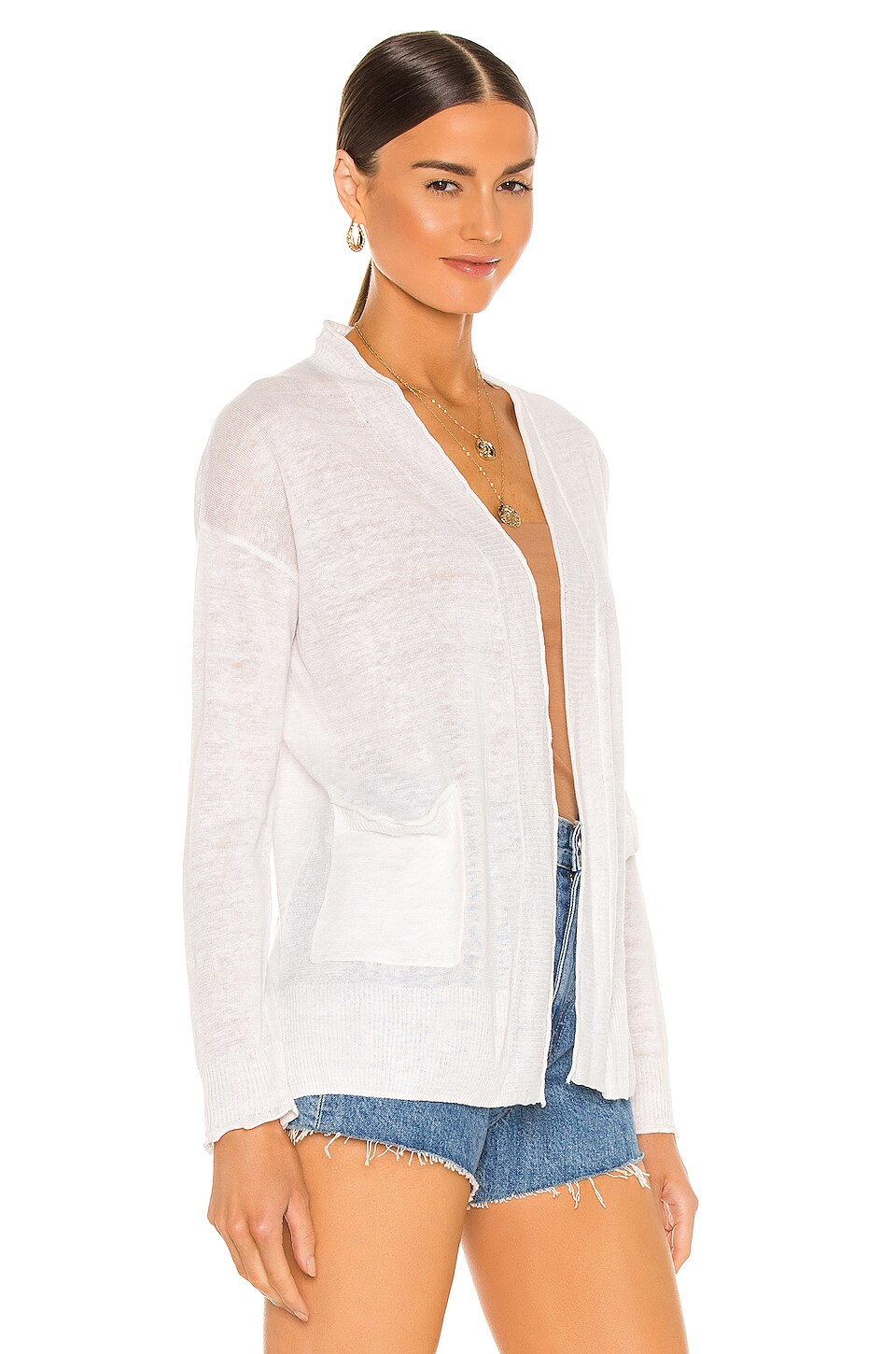 SWTR Linen Cardigan in White | REVOLVE