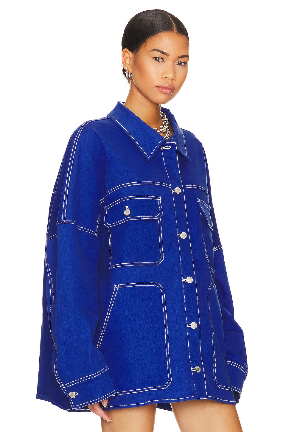 BY.DYLN Cooper Jacket in Cobalt | REVOLVE