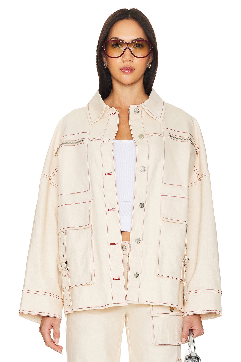 BY.DYLN Tyler Jacket in Bone | REVOLVE