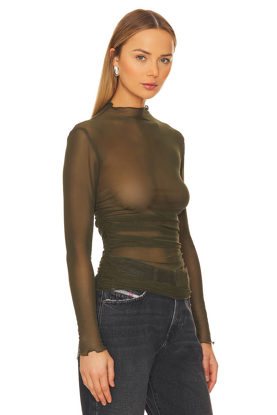 Bydyln Nina Top In Olive Revolve 5413