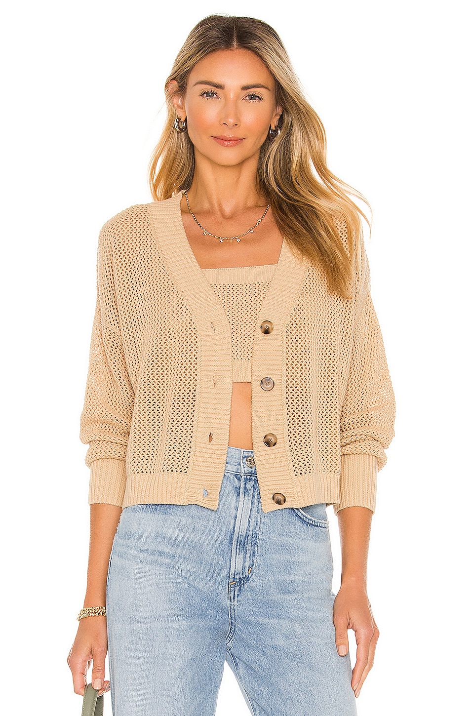 Callahan Em Cardigan Set in Ecru | REVOLVE