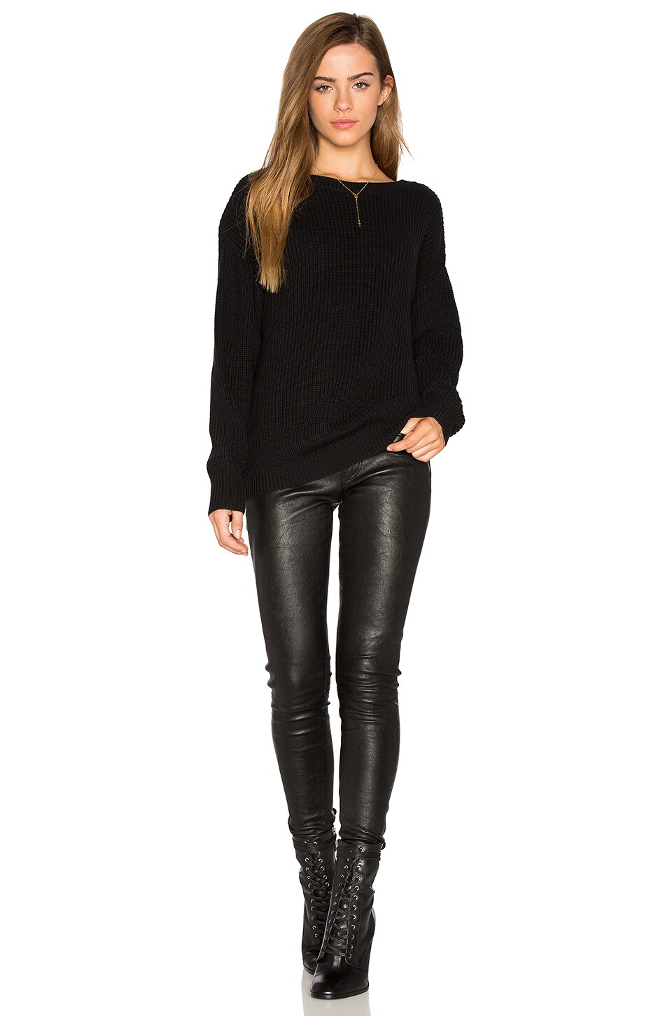 Callahan V Back Sweater in Black | REVOLVE