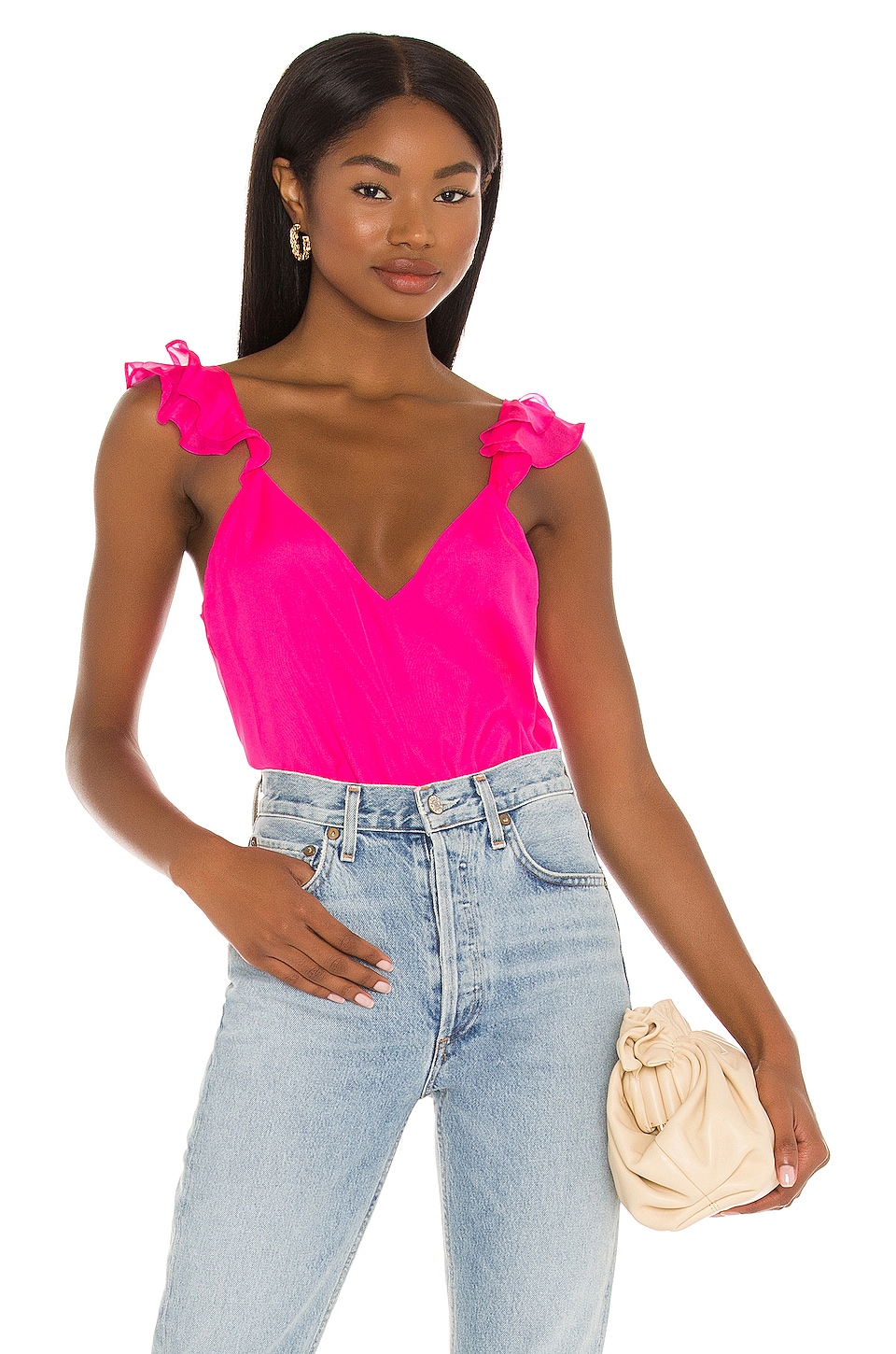CAMI NYC Cara Chiffon Cami in Neon Pink | REVOLVE