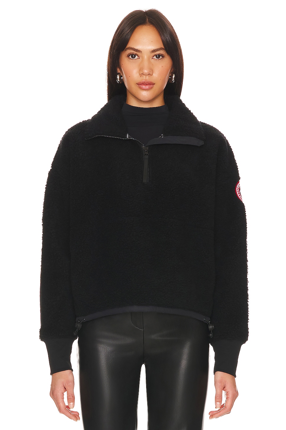 Canada Goose Simcoe Fleece 1/4 Zip Jacket in Black | REVOLVE