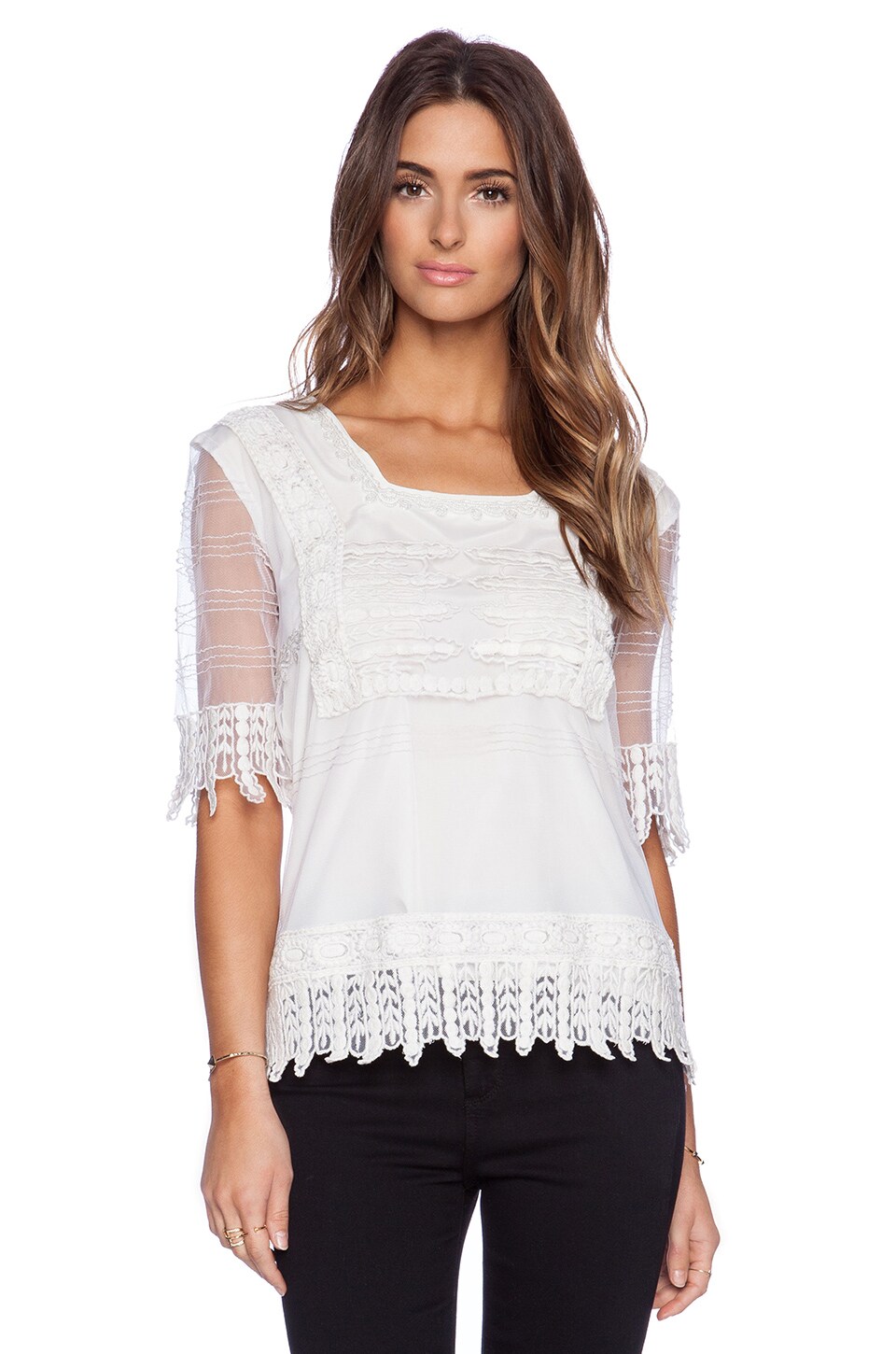 Candela Balera Top in Off White | REVOLVE