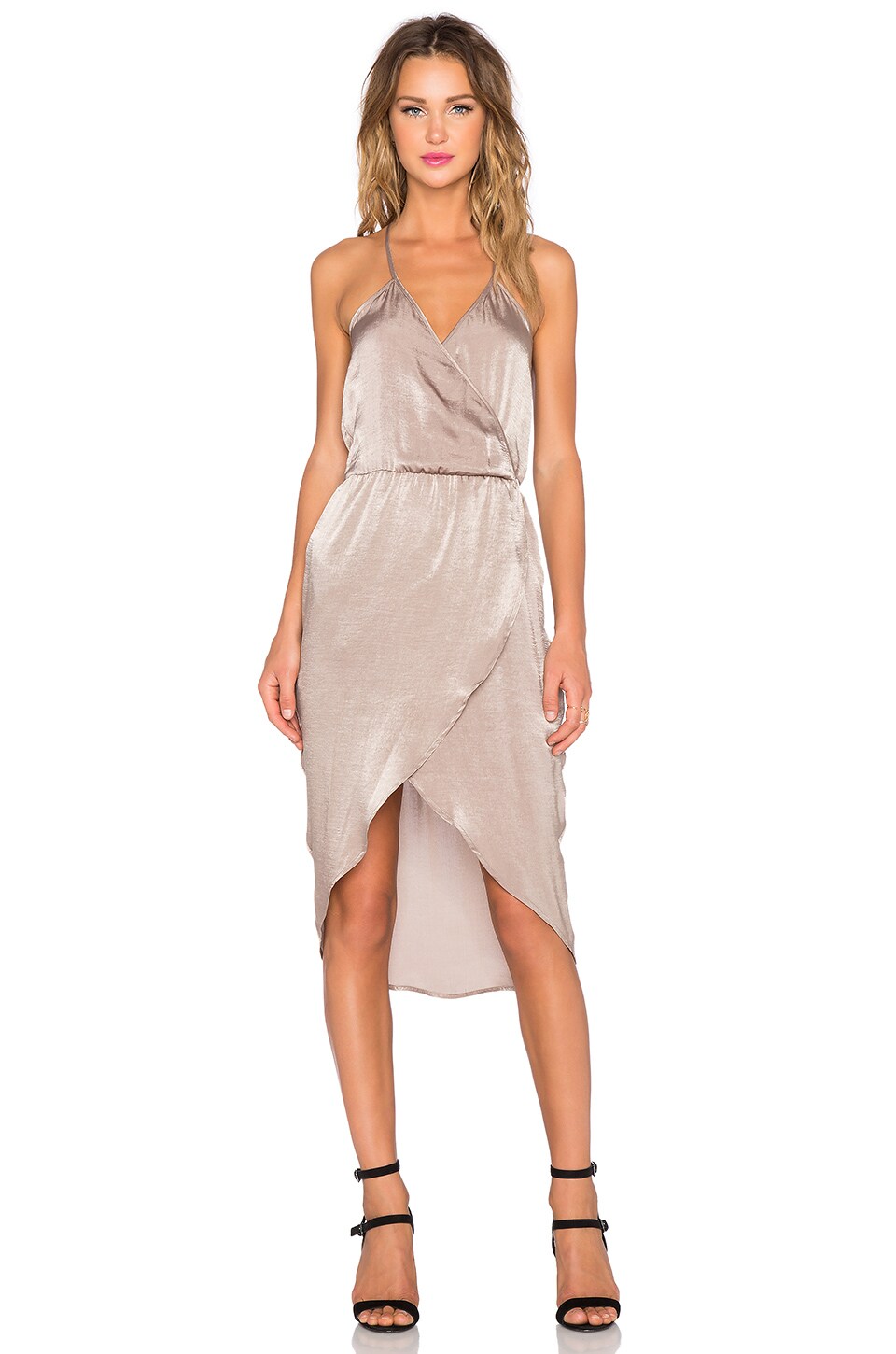 Capulet Cross Over Front Dress in Cinder | REVOLVE