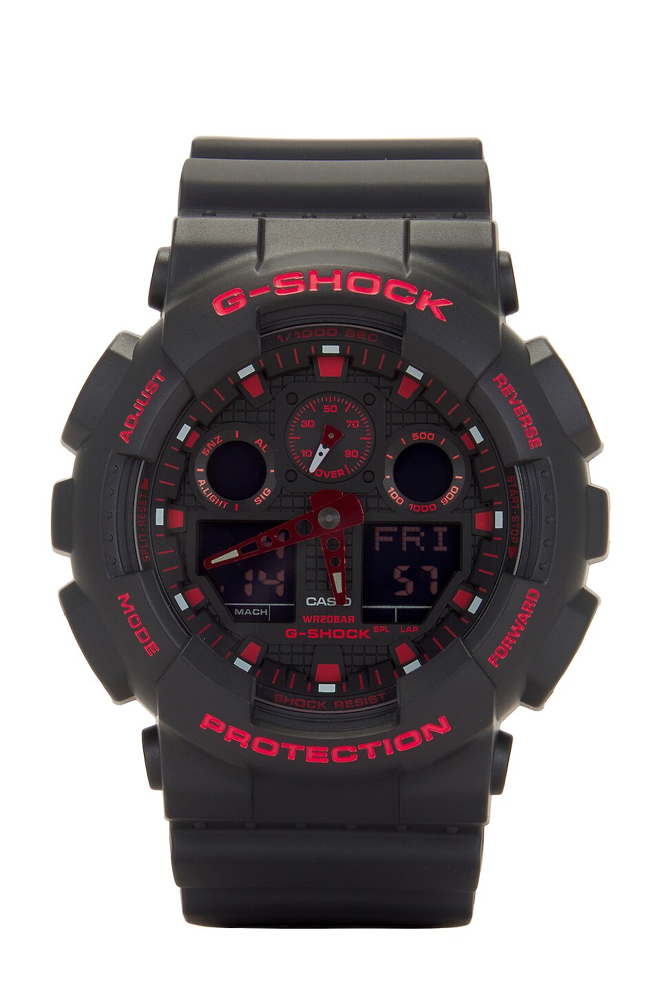 G-Shock GA100 Series Watch in Black & Red | REVOLVE