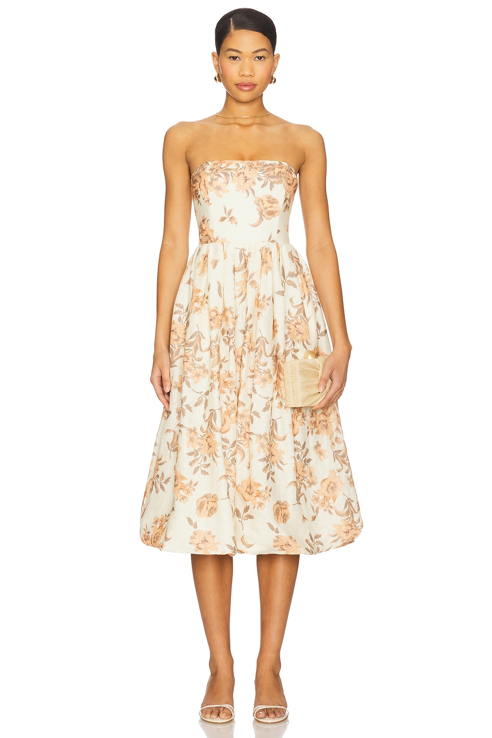 Cara Cara Anisha Dress in Farfella Border Egret | REVOLVE