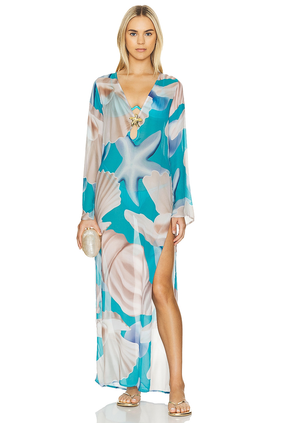 Cin Cin Hotline Seastar Maxi Dress in Tahiti Blue | REVOLVE