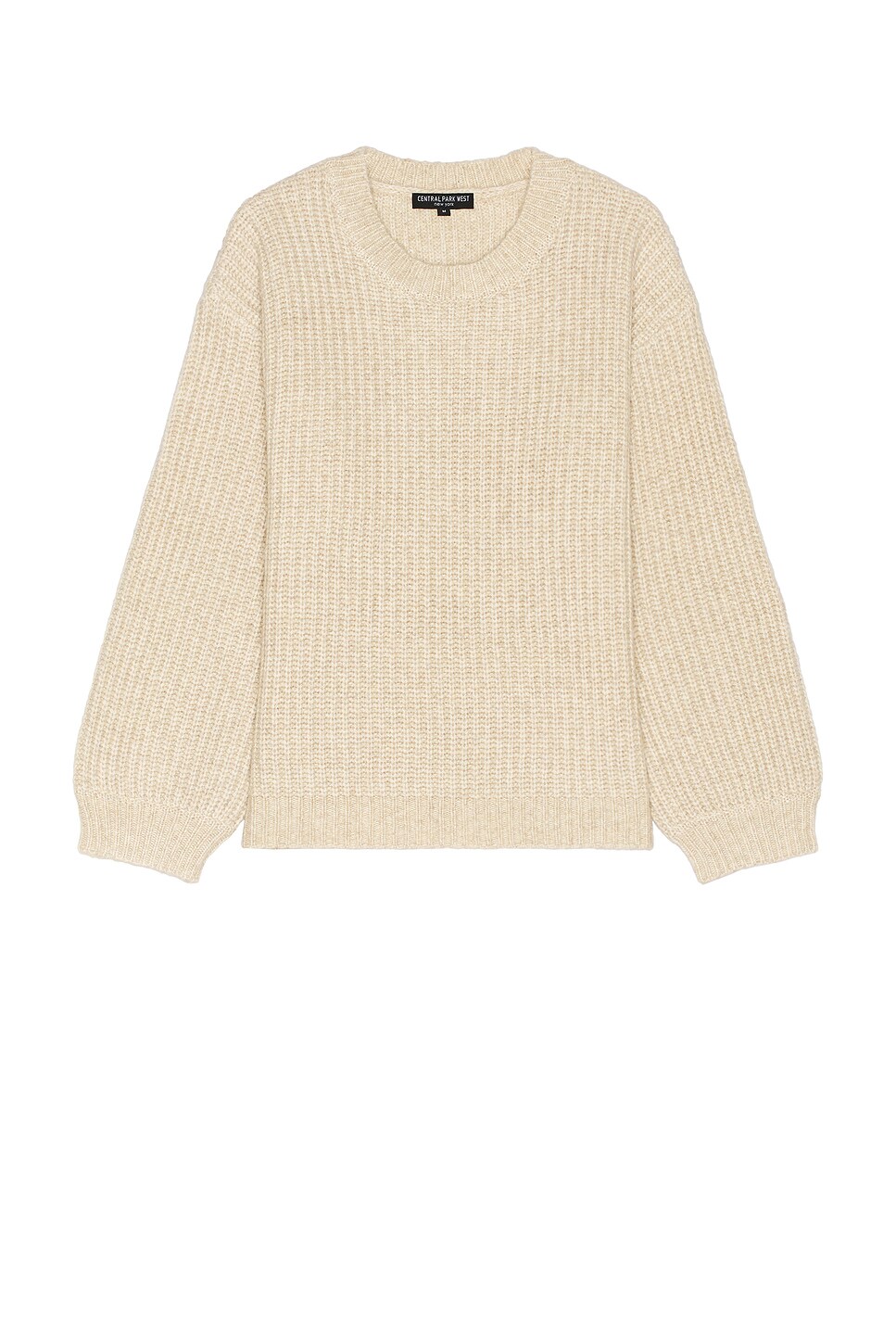 Central Park West Aidan Chunky Crew Sweater in Oatmeal | REVOLVE