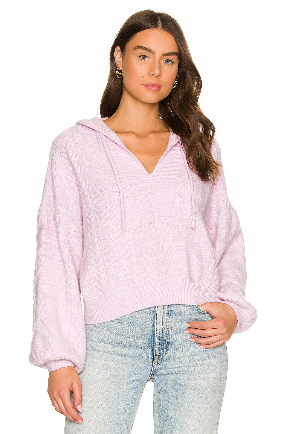 Central Park West Riley Hoodie in Lavender | REVOLVE