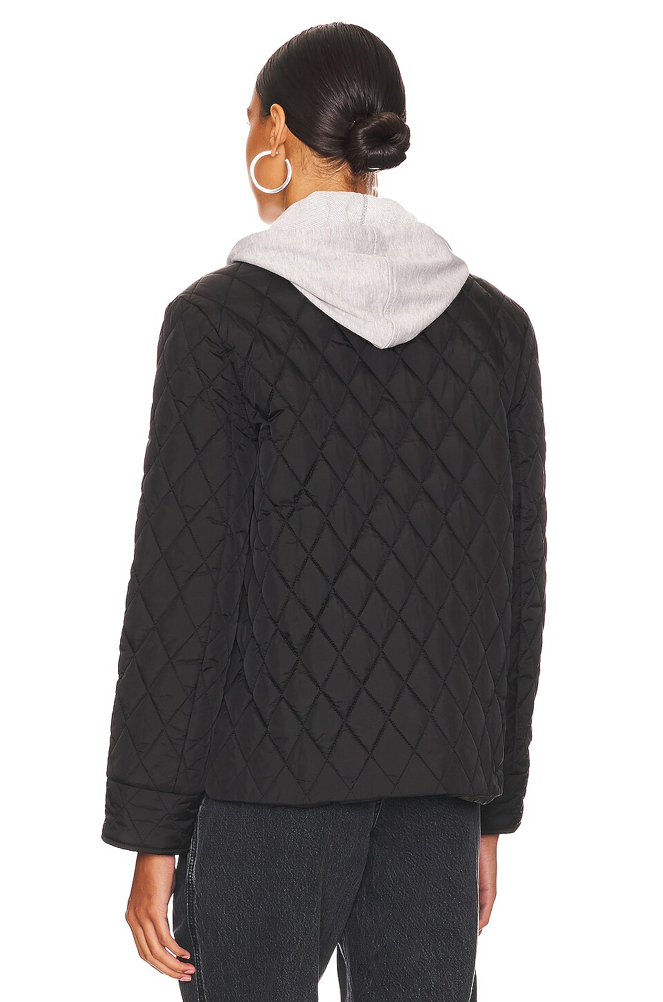 Central Park West Blake Quilted Dickie Jacket in Black | REVOLVE