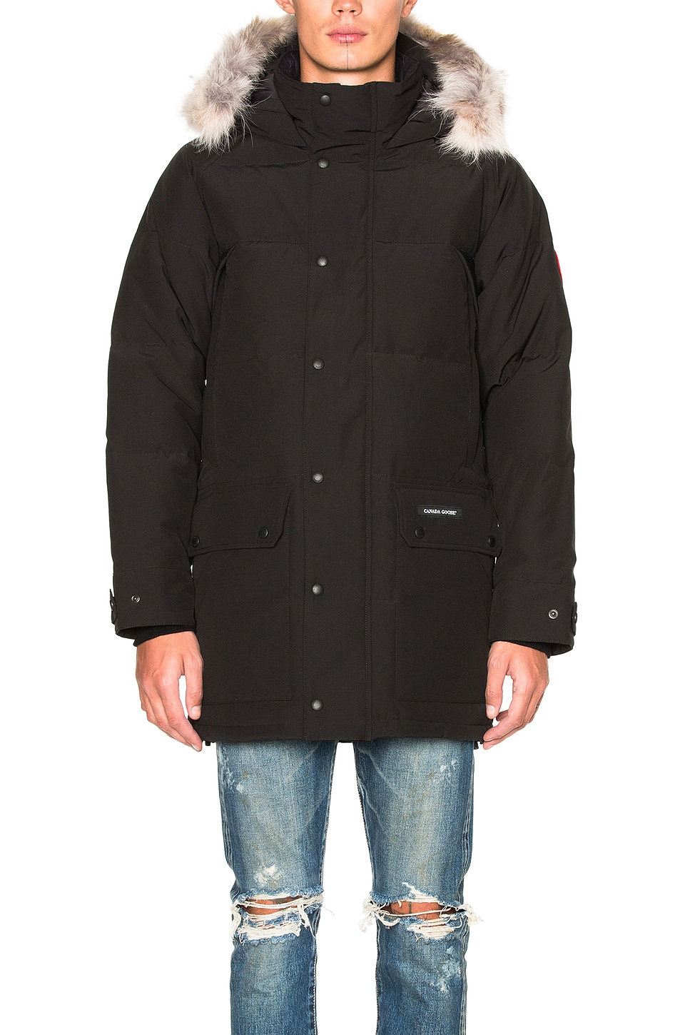 Canada Goose Emory Parka with Coyote Fur in Black | REVOLVE