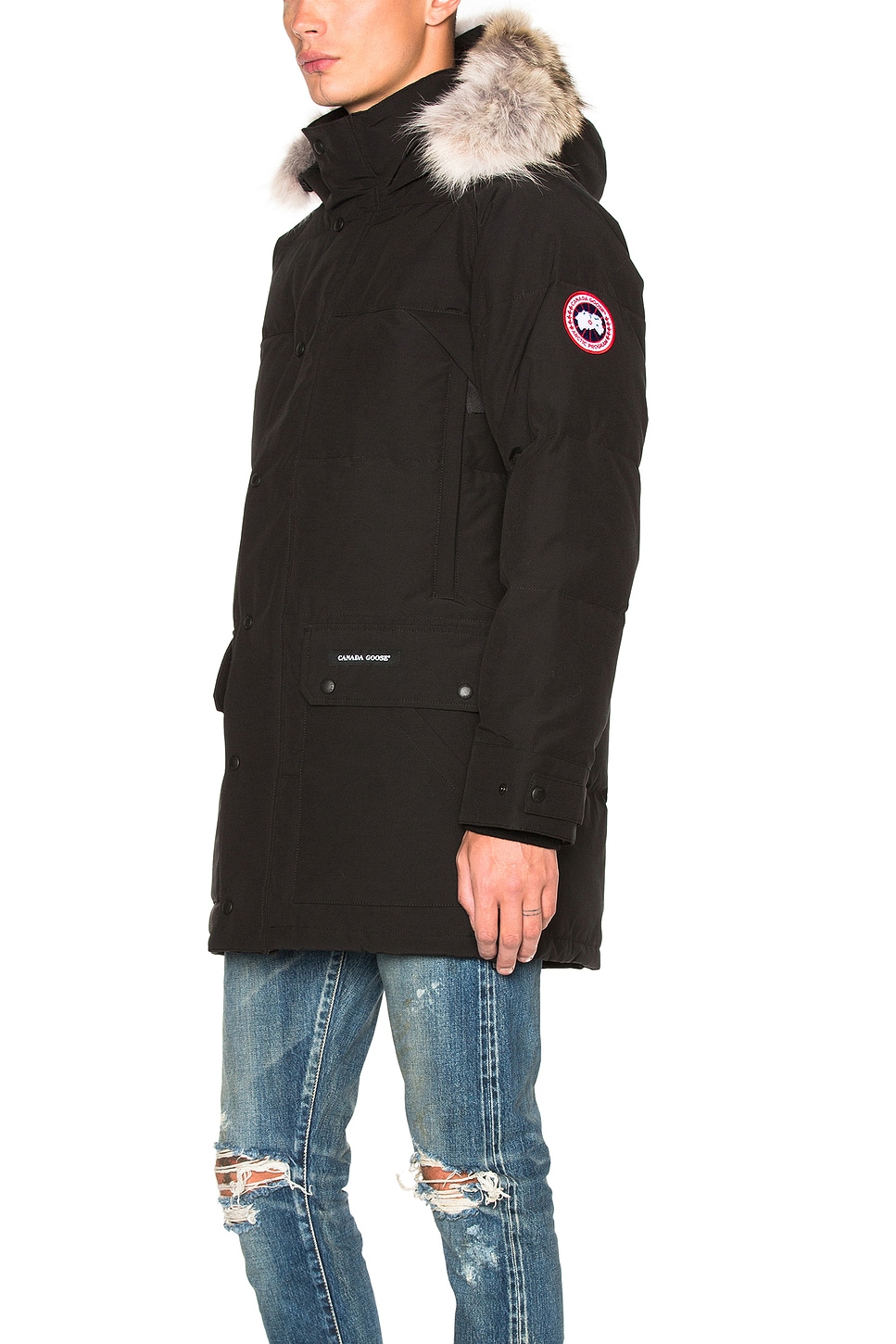 Canada Goose Emory Parka with Coyote Fur in Black | REVOLVE