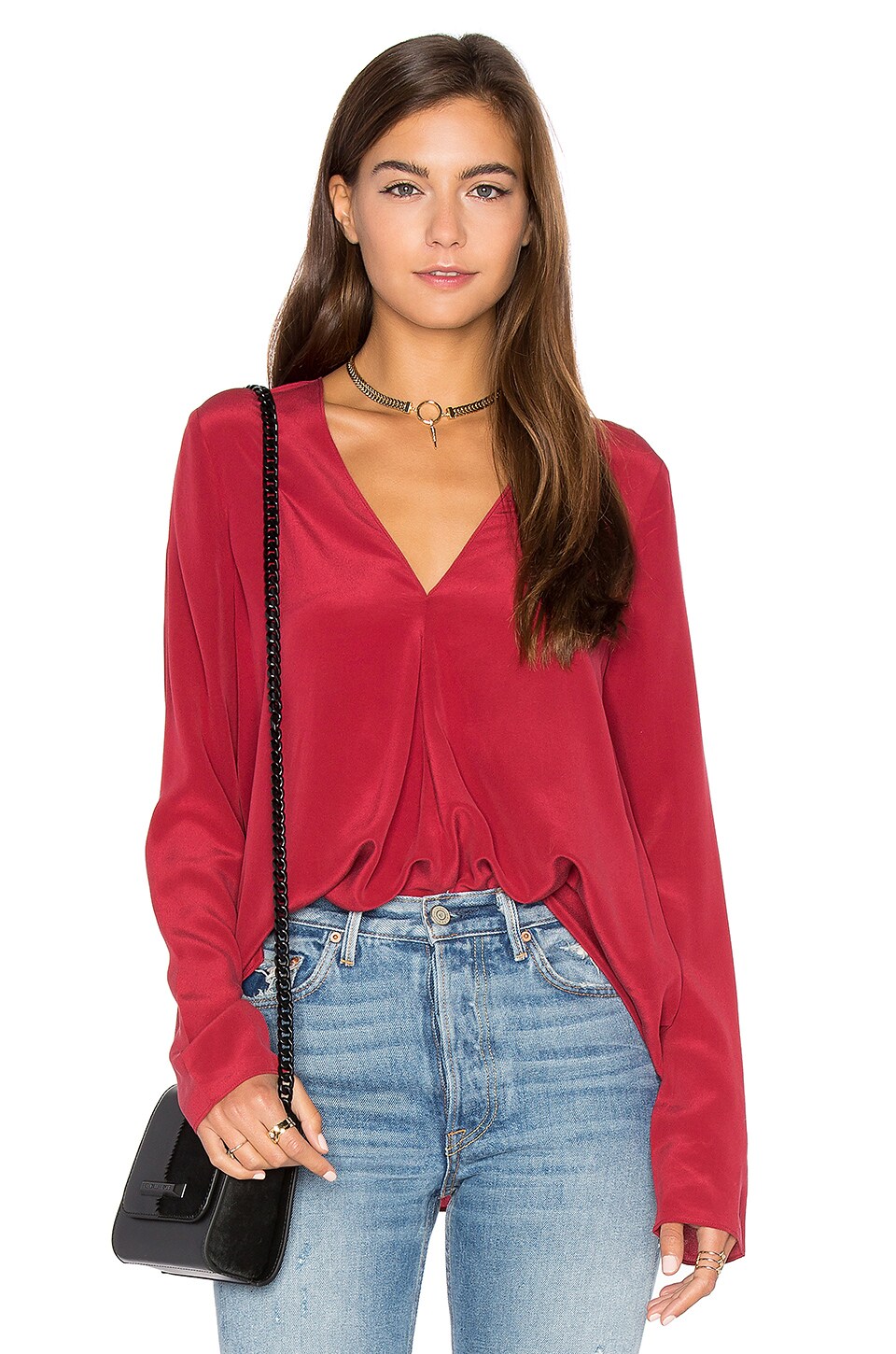 CHARLI Marissa Blouse in Berry | REVOLVE