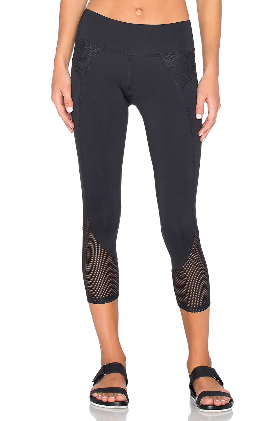 CHICHI Demi Mesh Panel Legging in Graphite & Black | REVOLVE