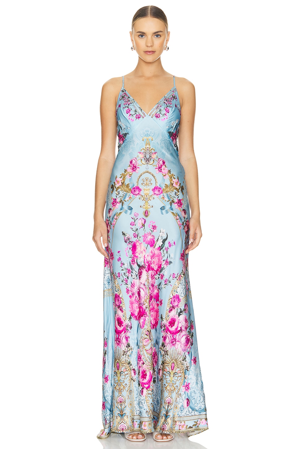 Camilla Slip Maxi Dress in Down The Garden Path | REVOLVE