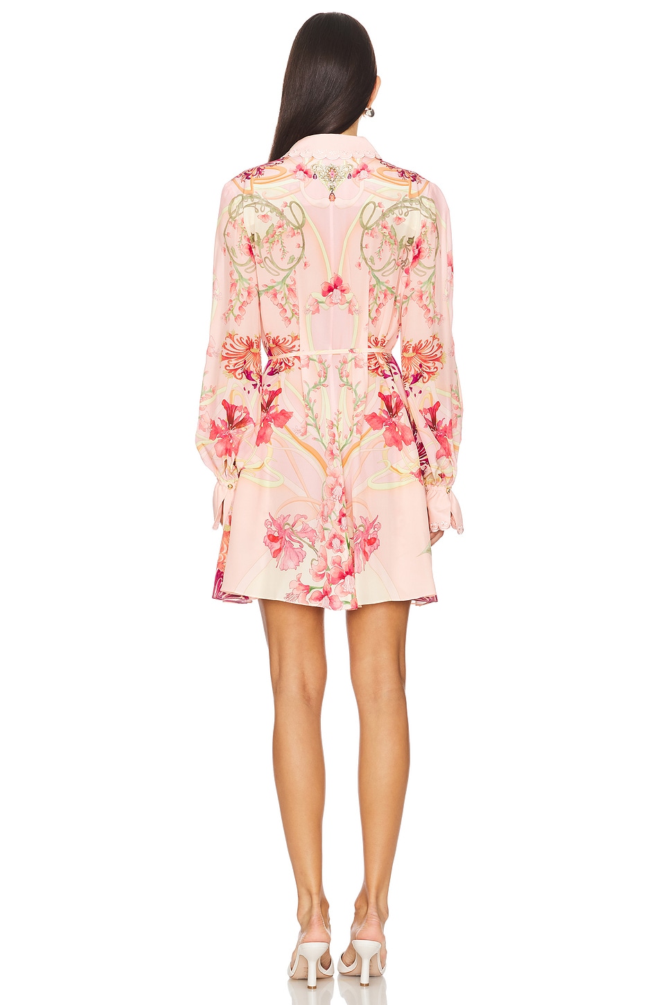 Camilla Shift Shirt Dress in Blossoms And Brushstrokes | REVOLVE