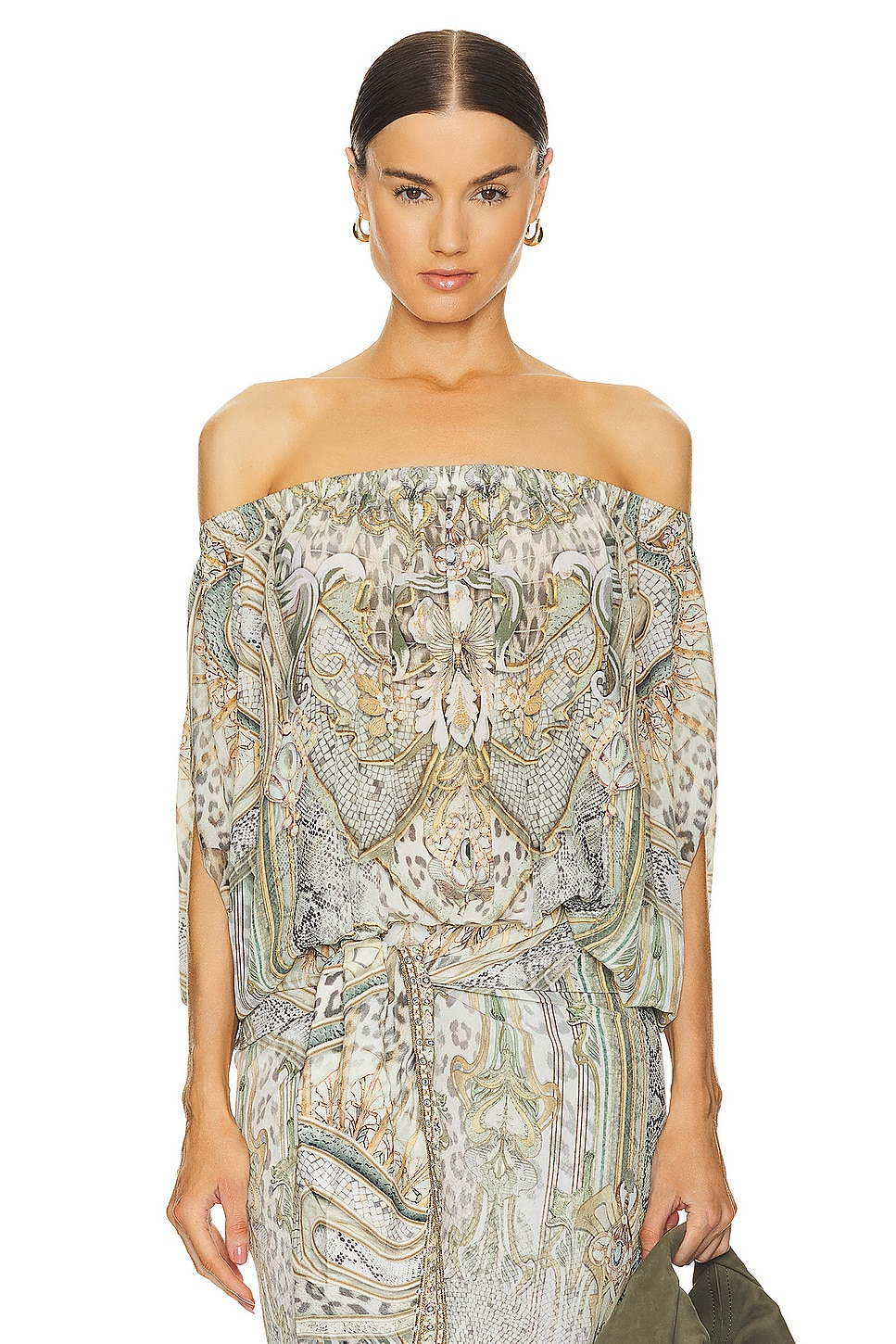 Camilla Off The Shoulder Top in Ivory Tower Tales | REVOLVE