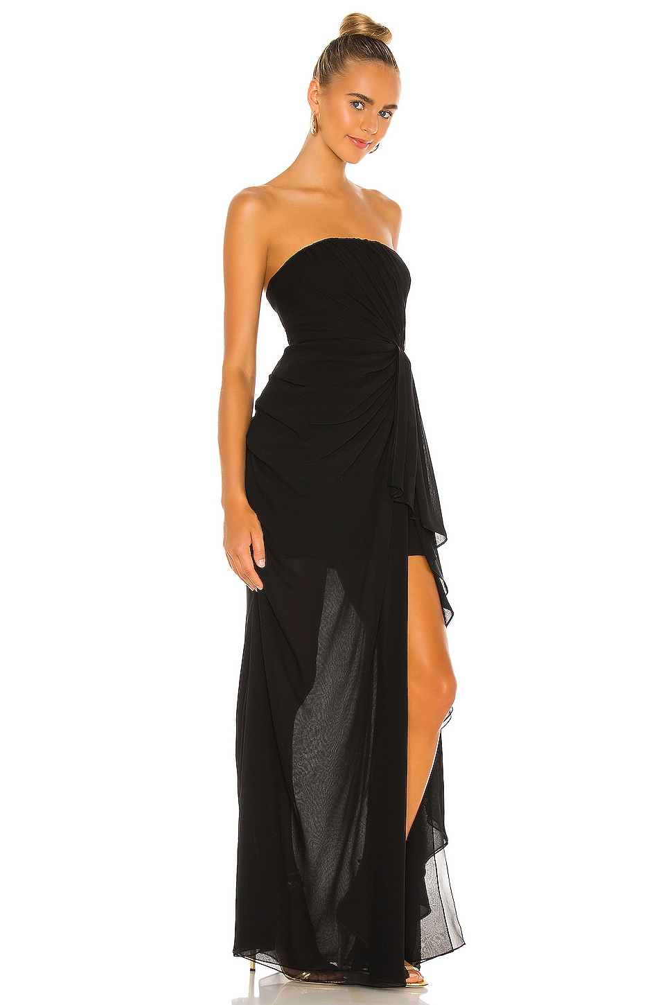 Cinq a Sept Solid Yuki Gown in Black | REVOLVE