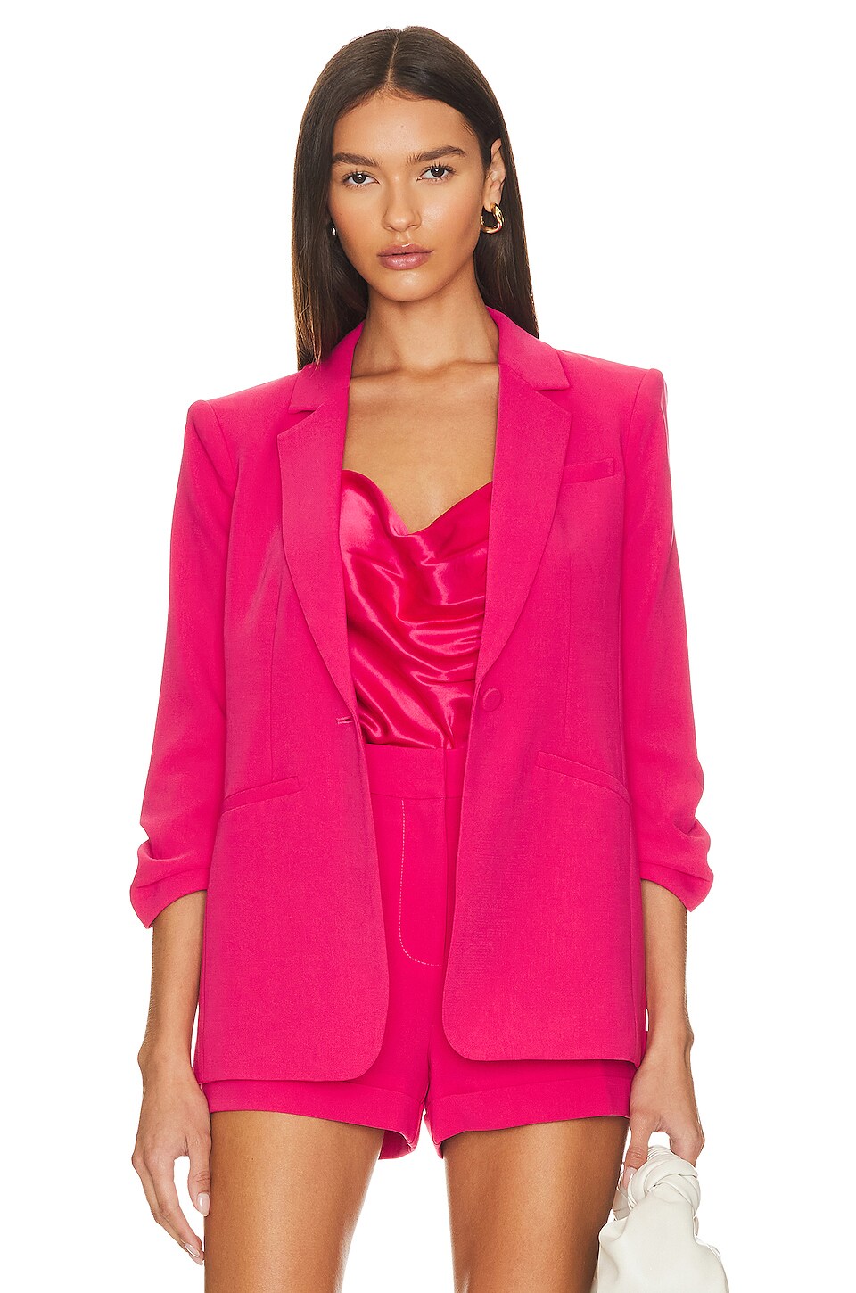Cinq a Sept Crepe Khloe Blazer in Berry Jam | REVOLVE