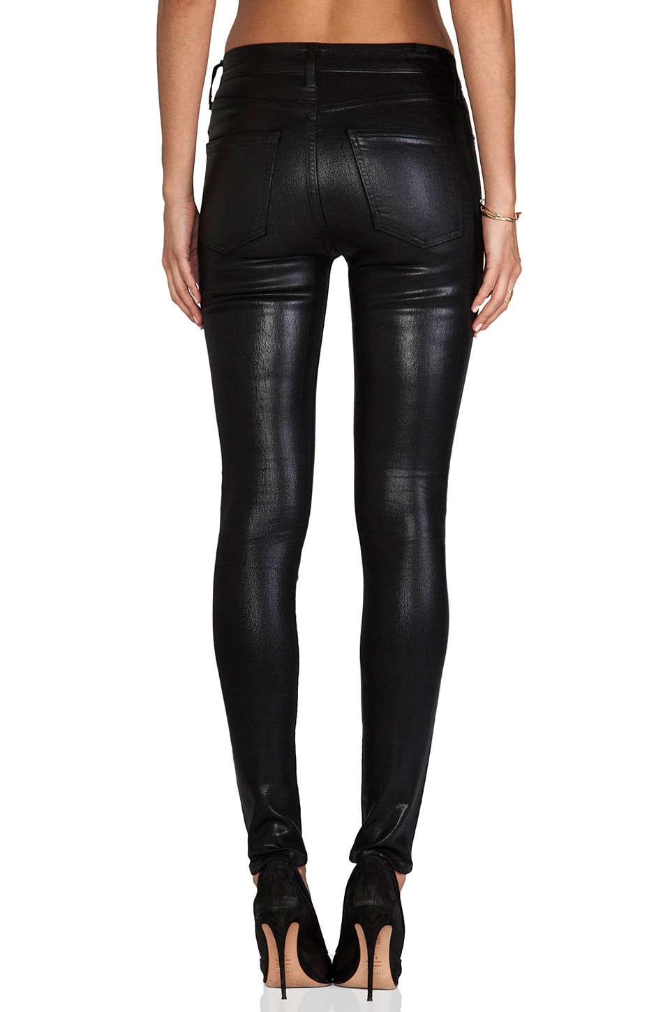 Citizens of Humanity Rocket High Rise Coated Skinny in Black | REVOLVE