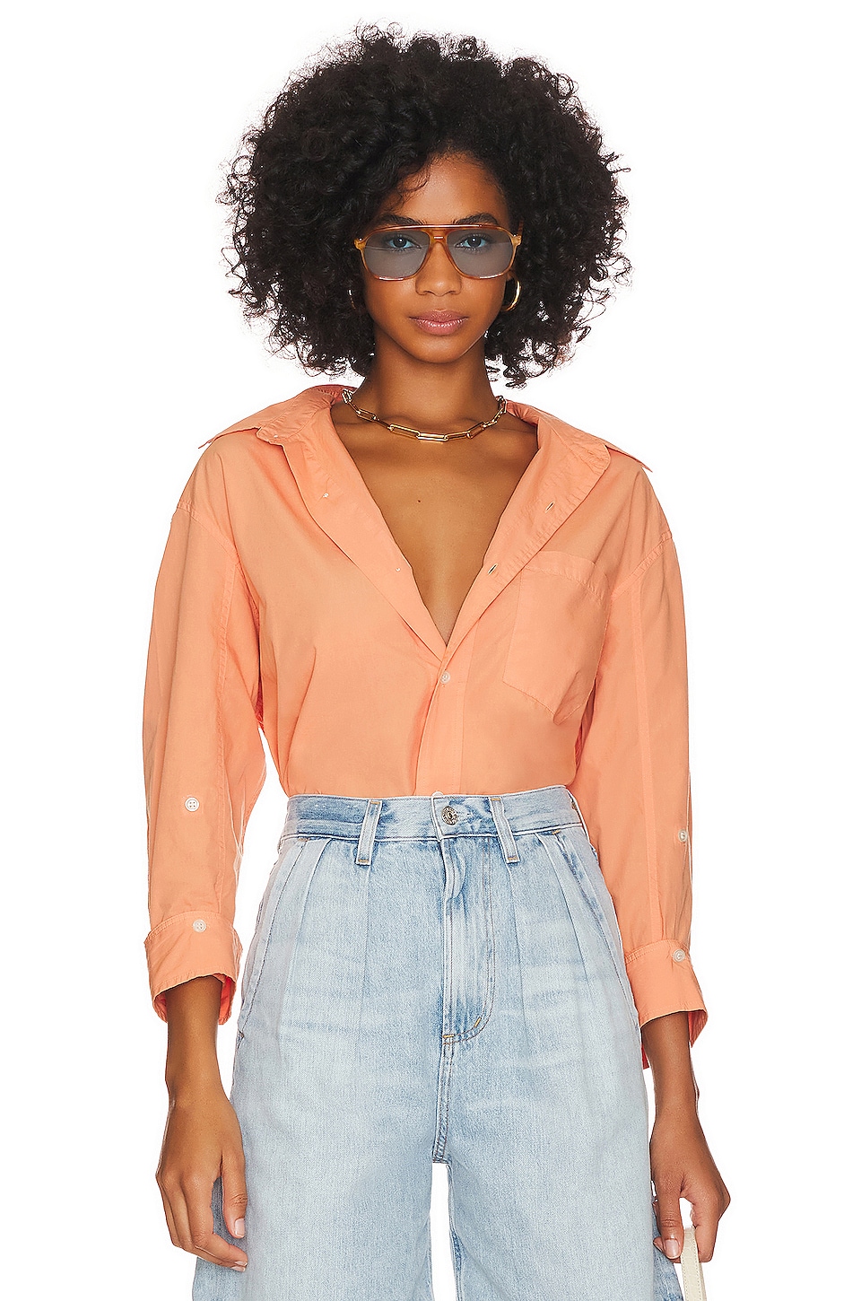 Citizens of Humanity Kayla Shirt in Papaya | REVOLVE