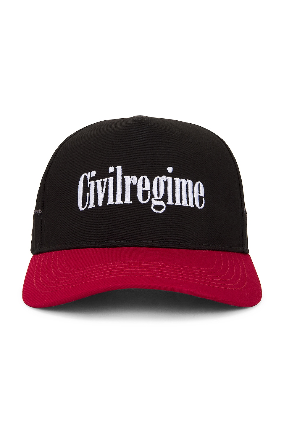 Civil Regime Bloom With Us Strapback Hat in Black & Maroon | REVOLVE
