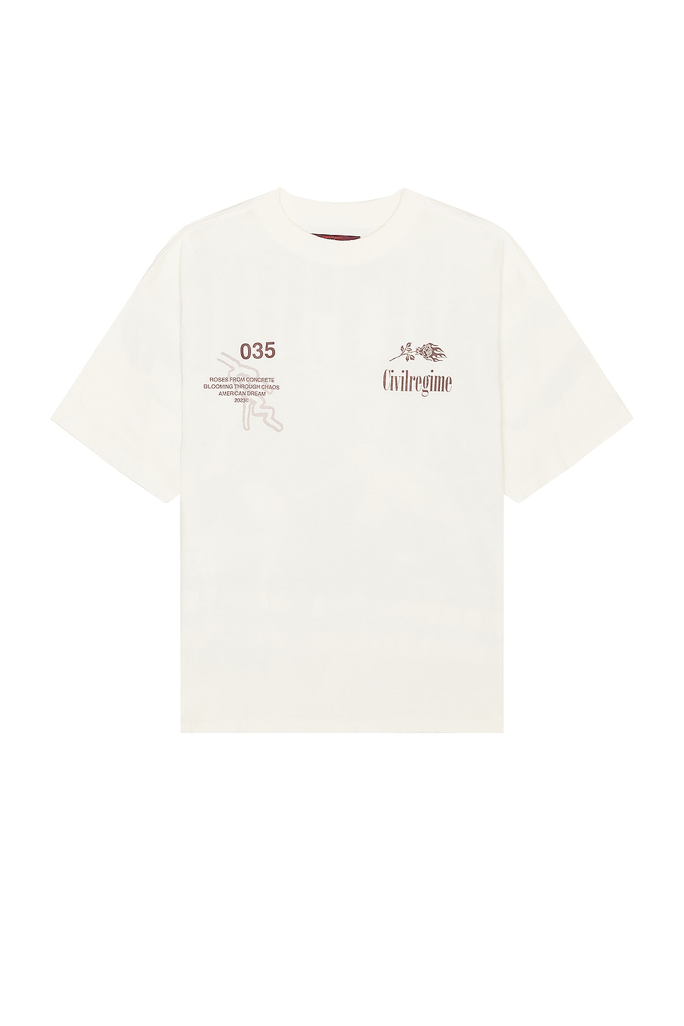 Civil Regime Spirit Of America 199X Oversized Tee in Butter | REVOLVE