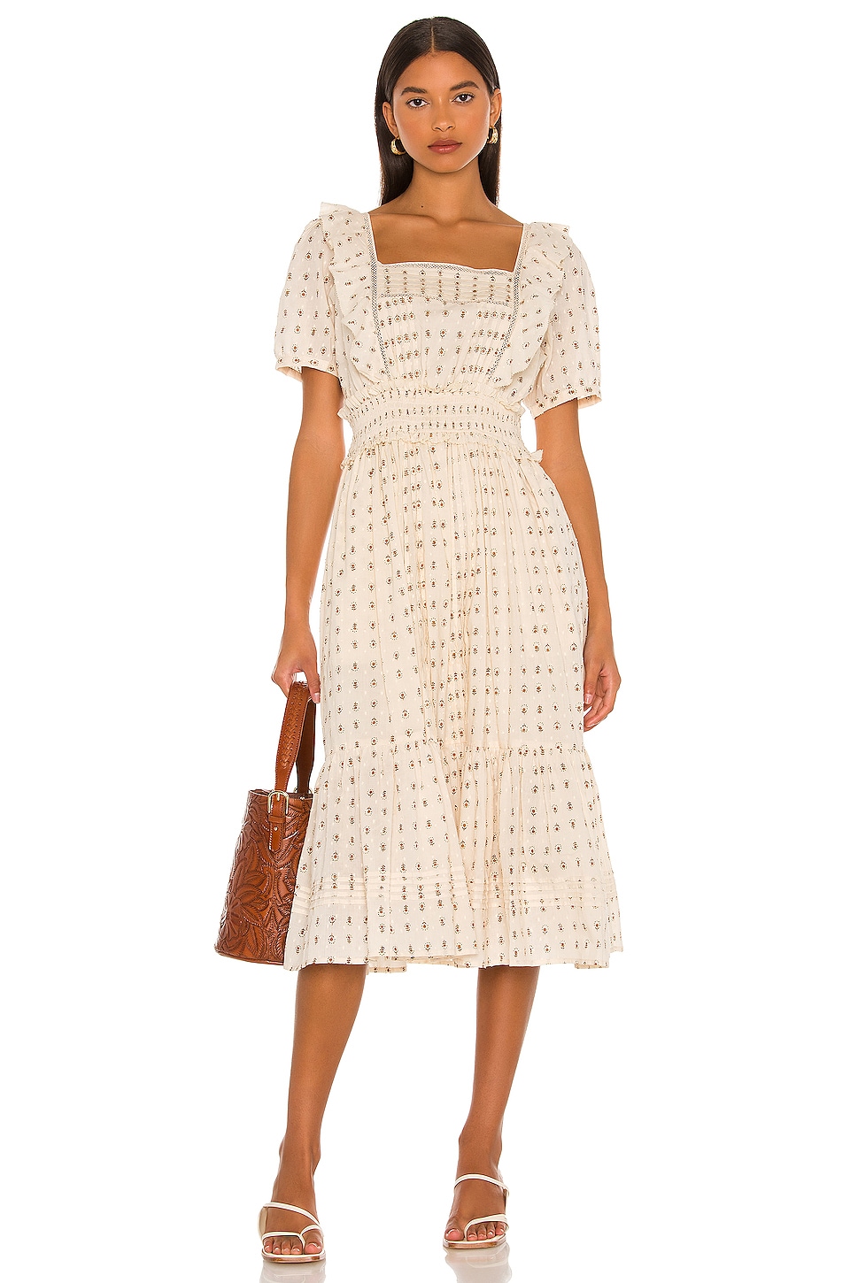 Cleobella Prairie Midi Dress in Folklore Block Print | REVOLVE