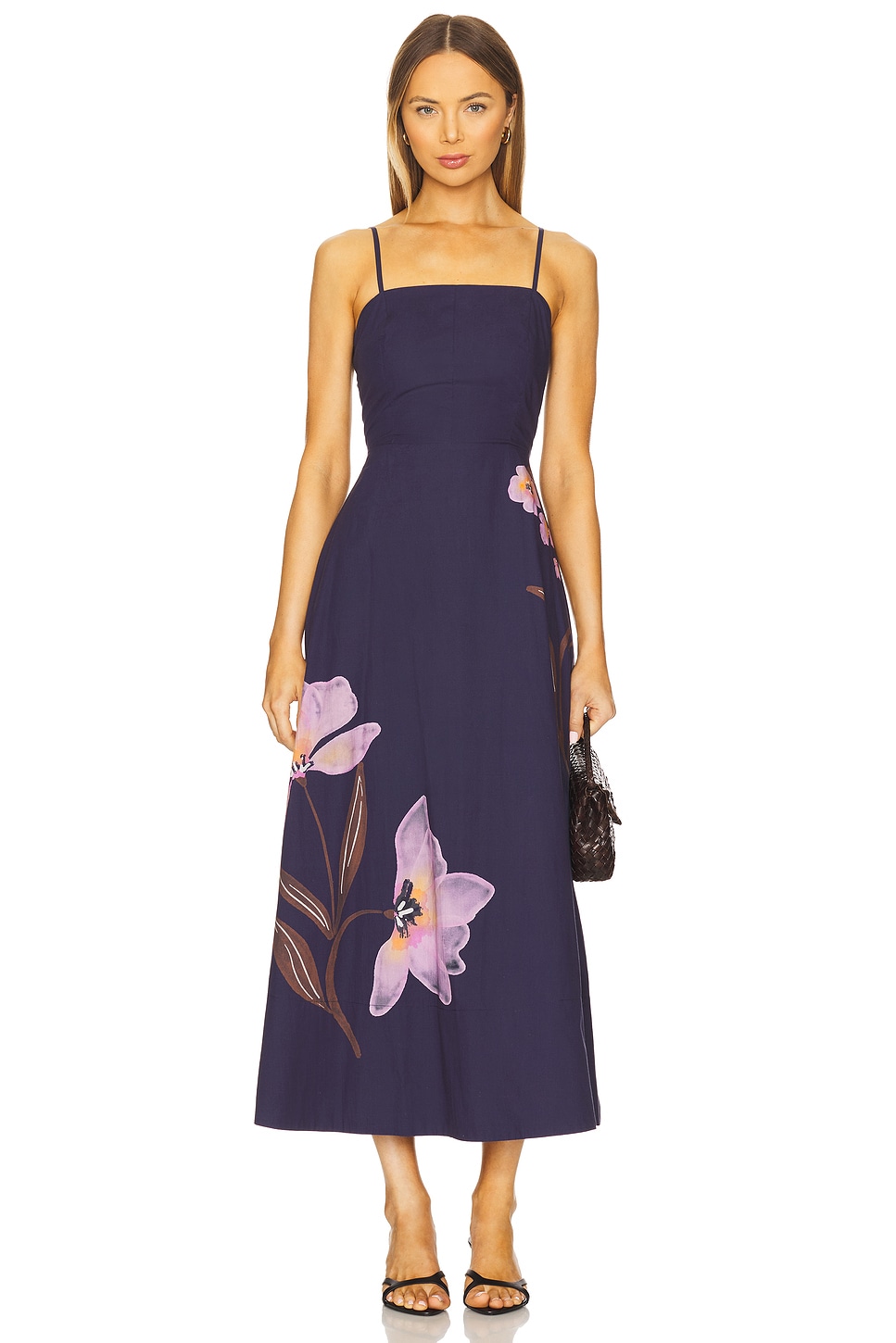 Cleobella Riley Ankle Dress in Moresco Navy Print | REVOLVE