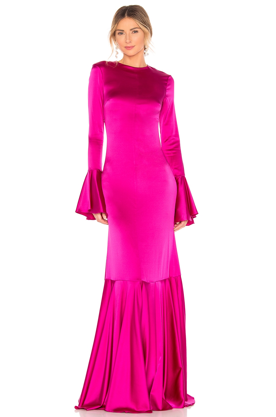 CAROLINE CONSTAS X REVOLVE Allonia Gown in Fuchsia | REVOLVE