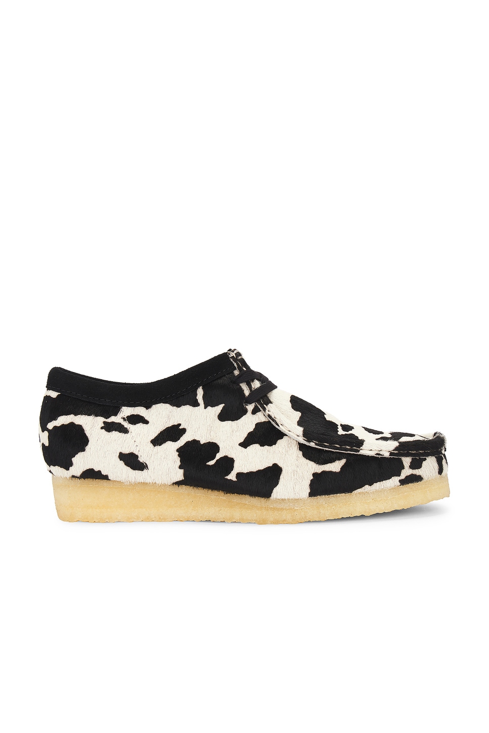 Clarks Wallabee Boot in Cow Print Hair On | REVOLVE