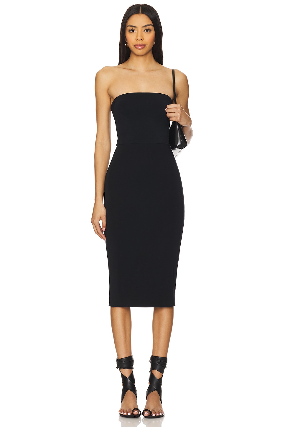 Commando Butter Luxe Strapless Midi Dress in Black | REVOLVE