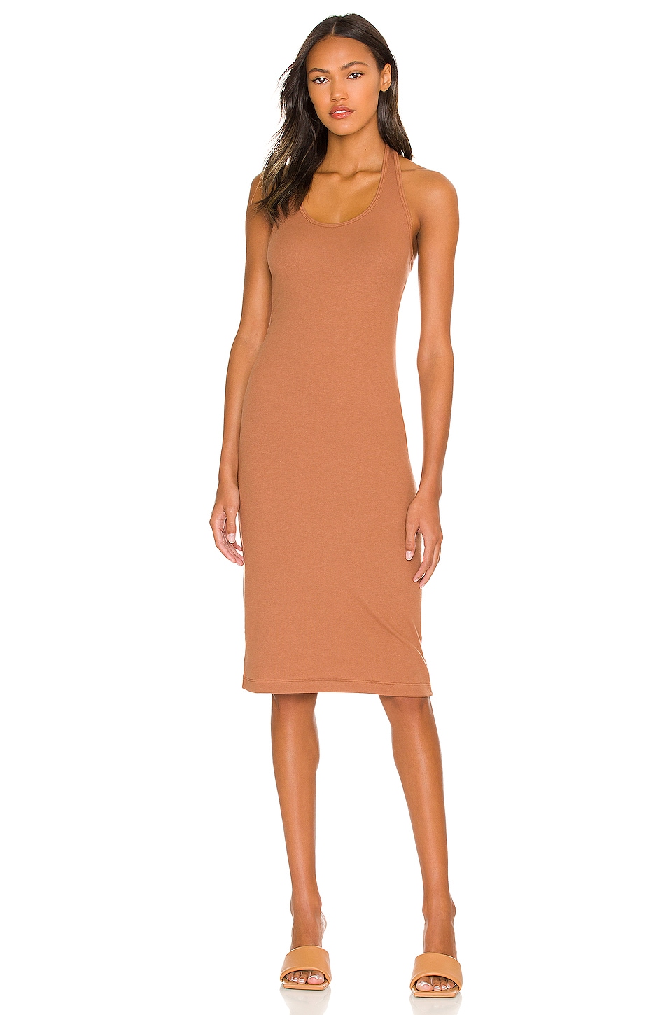 Commando Luxury Rib Tank Racerback Dress in Ochre | REVOLVE