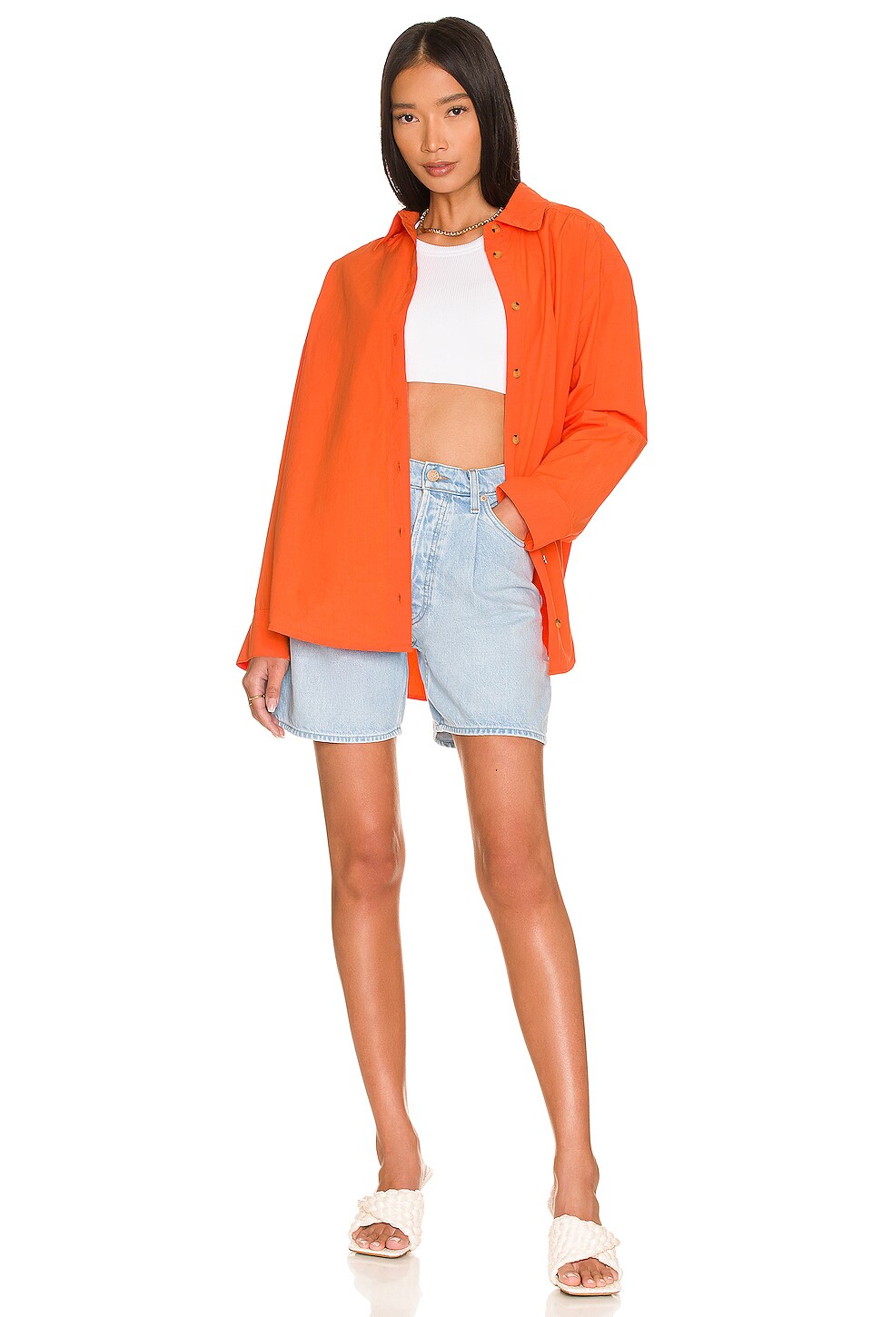 Commando Studio Rib Racerback Bra in White | REVOLVE