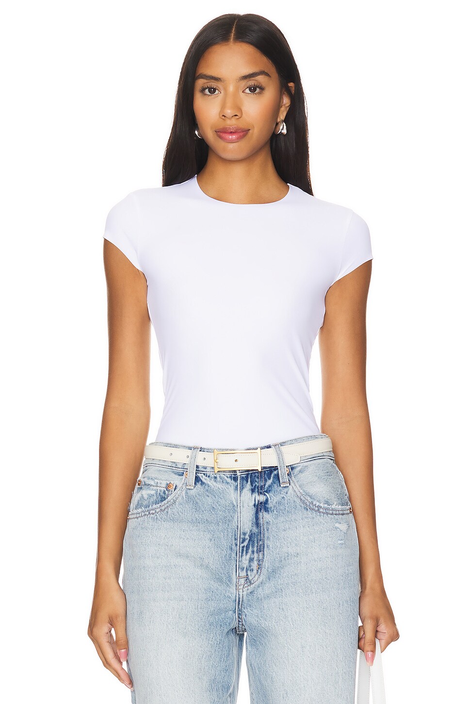 Commando Classic Cap Sleeve Bodysuit in White | REVOLVE