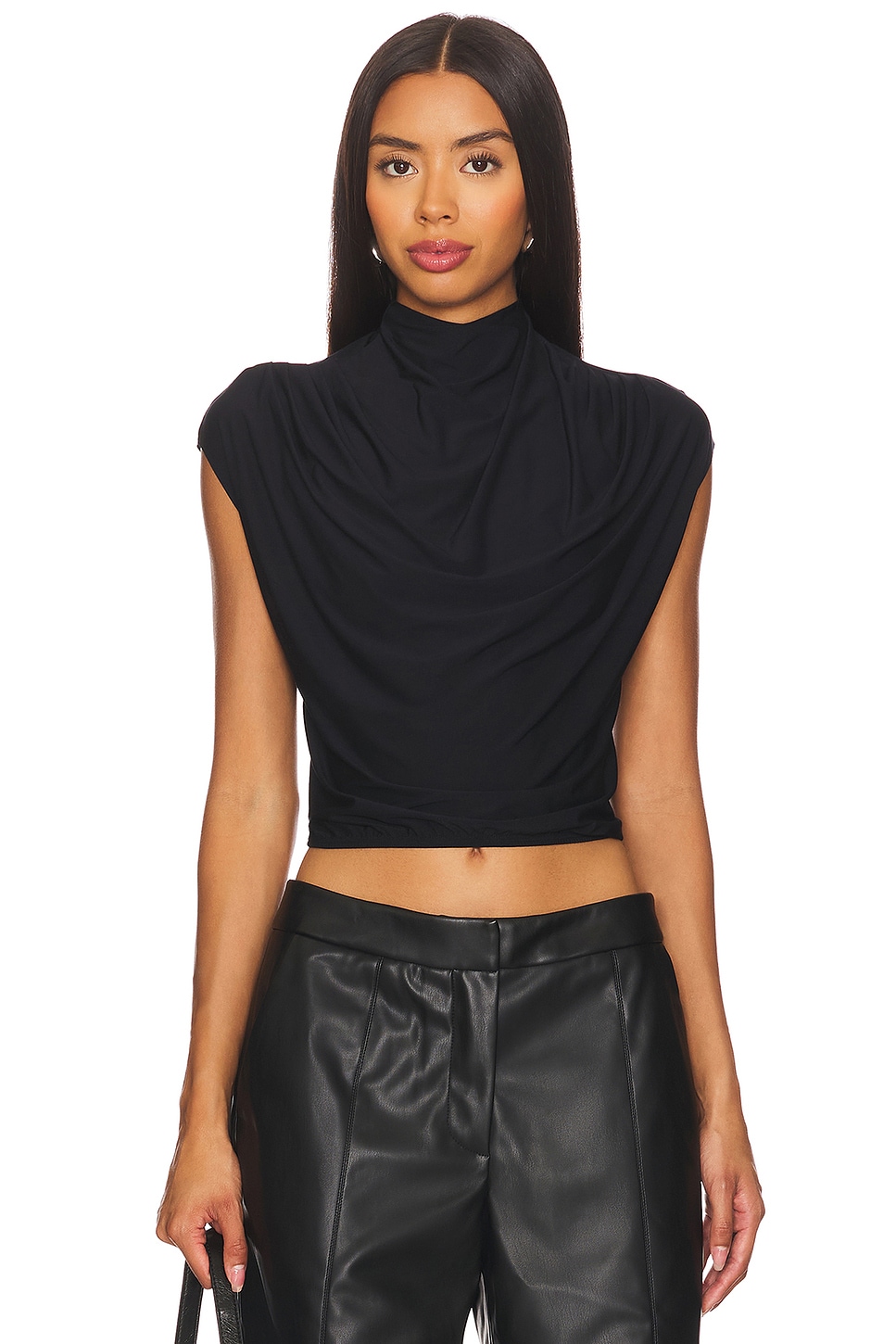 Commando Butter Draped Crop Top in Black | REVOLVE